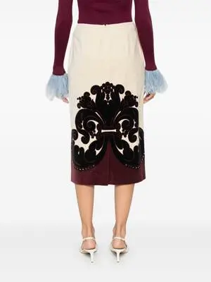 La DoubleJ Velvet Pencil Skirt