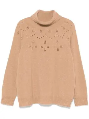 TWINSET Roll Neck Jumper - Brown