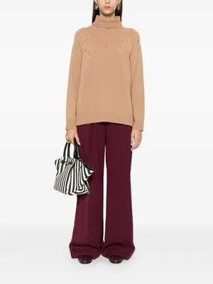 TWINSET Roll Neck Jumper - Brown