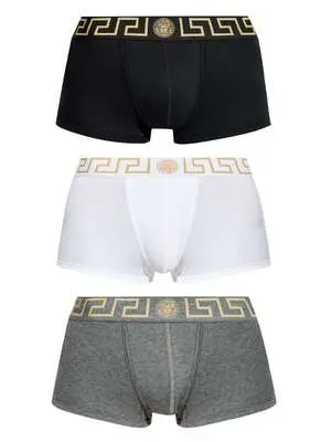 Versace Greca Border Boxers - White