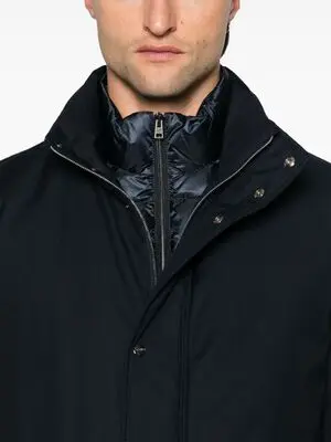 Herno Layered Coat - Blue
