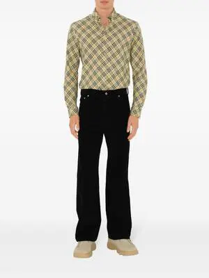 Burberry Checked Cotton Shirt - Neutrals
