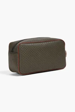 SERAPIAN Embossed Coated-canvas Wash Bag