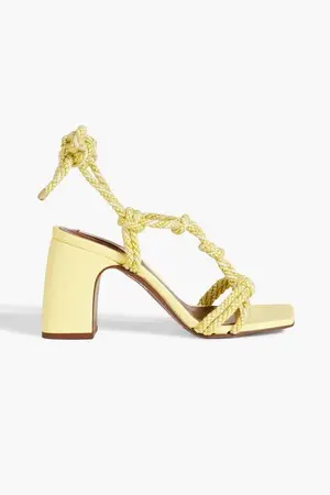 Zimmermann Knotted Cord Sandals - Pastel Yellow