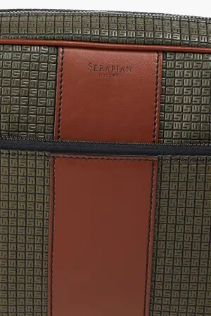SERAPIAN East West Embossed Messenger Bag