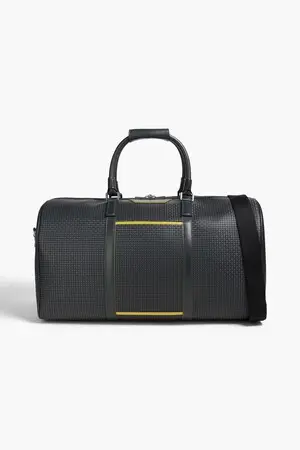 SERAPIAN Embossed Coatedcanvas Weekend Bag Charcoal