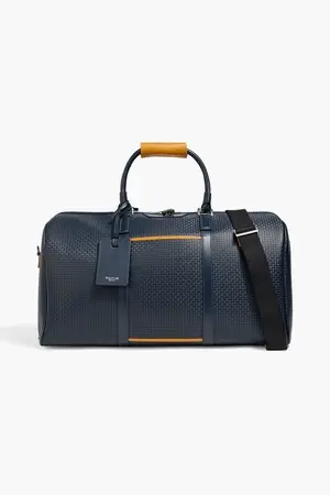 SERAPIAN Embossed Coatedcanvas Weekend Bag - Navy