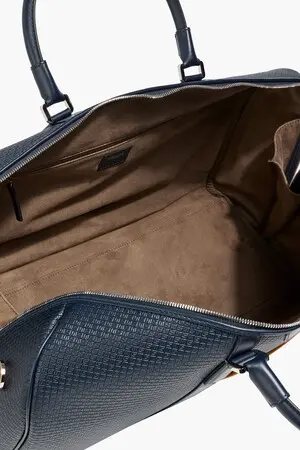 SERAPIAN Embossed Coatedcanvas Weekend Bag - Navy