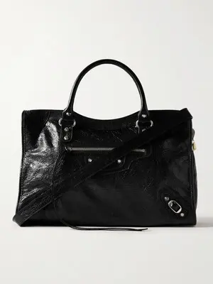 Balenciaga Le City Medium Arena Textured-leather Tote - Black