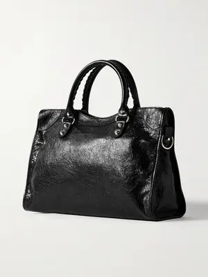 Balenciaga Le City Medium Arena Textured-leather Tote - Black