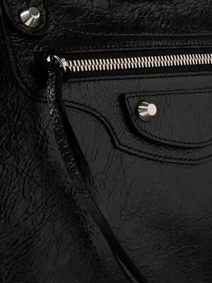 Balenciaga Le City Medium Arena Textured-leather Tote - Black