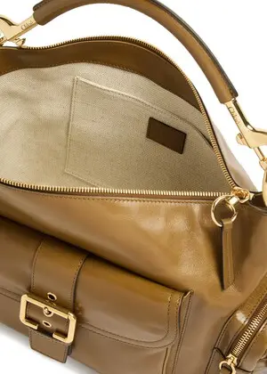 Chloé Large Glossed Leather Camera Bag