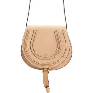 Chloé Small Marcie Leather Crossbody Bag - Milky Brown