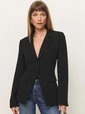 REFORMATION Bondi Blazer - Black