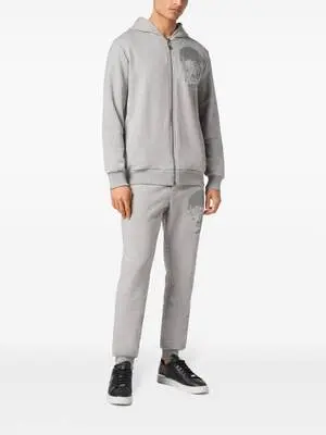 Philipp Plein Zip-up Hoodie With Skull Embellishment