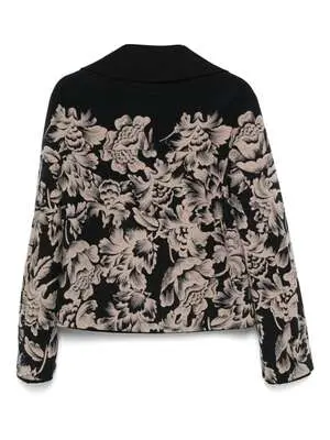 IBRIGU Floral-print Double-breasted Jacket