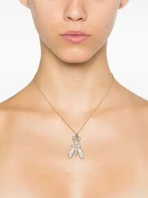 Patrizia Pepe Rhinestone-embellished Fly Necklace