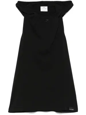 COURREGES Hooded Tank Top - Black