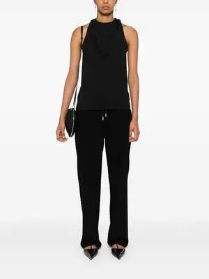 COURREGES Hooded Tank Top - Black