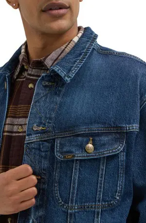 LEEM Rider Relaxed Fit Denim Trucker Jacket