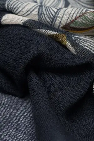 ELIZABETTA Boscowool Scarf - Navy