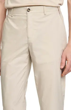 Sandro Cotton Tapered Trousers - Light Grey