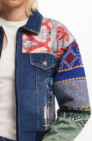 Desigual Embroidered Denim Jacket