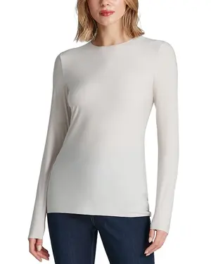 Commando Long Sleeve Crewneck Top - Porcelain