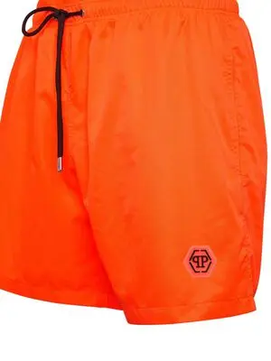 Philipp Plein Appliqué-logo Swim Shorts - Orange