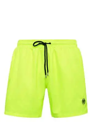 Philipp Plein Appliqué-logo Swim Shorts - Yellow