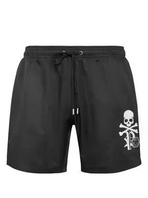 Philipp Plein Logo-print Swim Shorts - Black