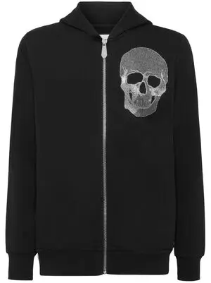 Philipp Plein Embroidered Zipped Hoodie