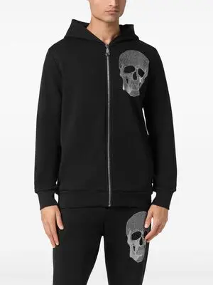 Philipp Plein Embroidered Zipped Hoodie