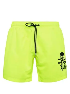 Philipp Plein Logo-print Swim Shorts - Yellow