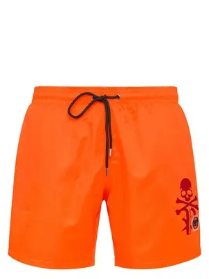 Philipp Plein Logo-print Swim Shorts - Orange