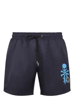 Philipp Plein Logo-print Swim Shorts - Blue