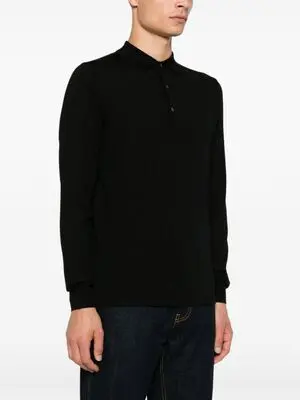 Aspesi Wool Polo Shirt - Black
