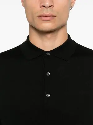 Aspesi Wool Polo Shirt - Black