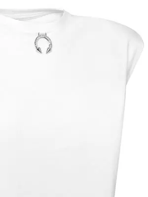 Philipp Plein Ring-embellished Padded Tank Top - White