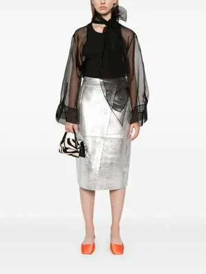 Ba&sh Jupe Faye Metallic Skirt