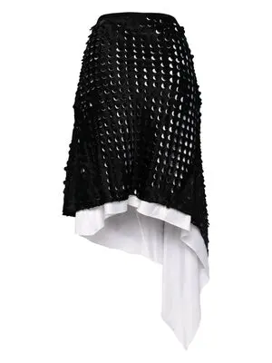 Helmut Lang Hole-punched Scarf Hem Skirt
