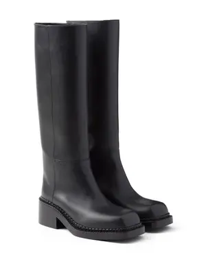 Prada Knee-high Leather Boots