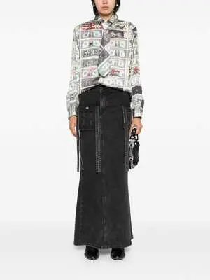Vaquera Dollar Print Tie Detail Shirt