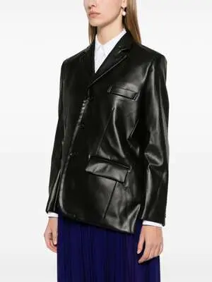 Comme Des Garçons Asymmetric Faux Leather Jacket