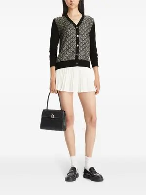 Tory Burch Silk-front Cardigan - Black