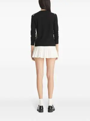 Tory Burch Silk-front Cardigan - Black