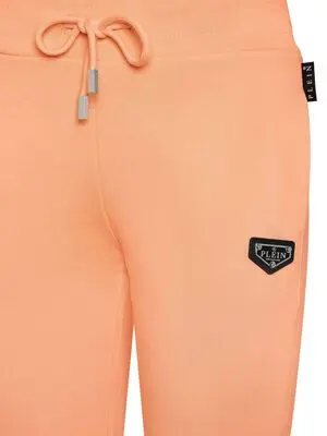 Philipp Plein Logo-plaque Cotton Track Pants - Orange