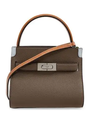 Tory Burch Lee Radziwill Pebbled Leather Bag - Brown