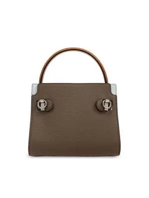 Tory Burch Lee Radziwill Pebbled Leather Bag - Brown
