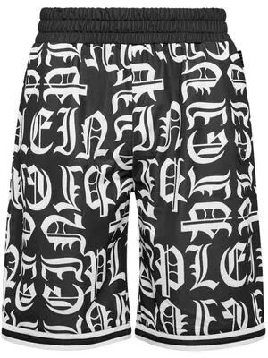 Philipp Plein Logo-print Shorts - Black